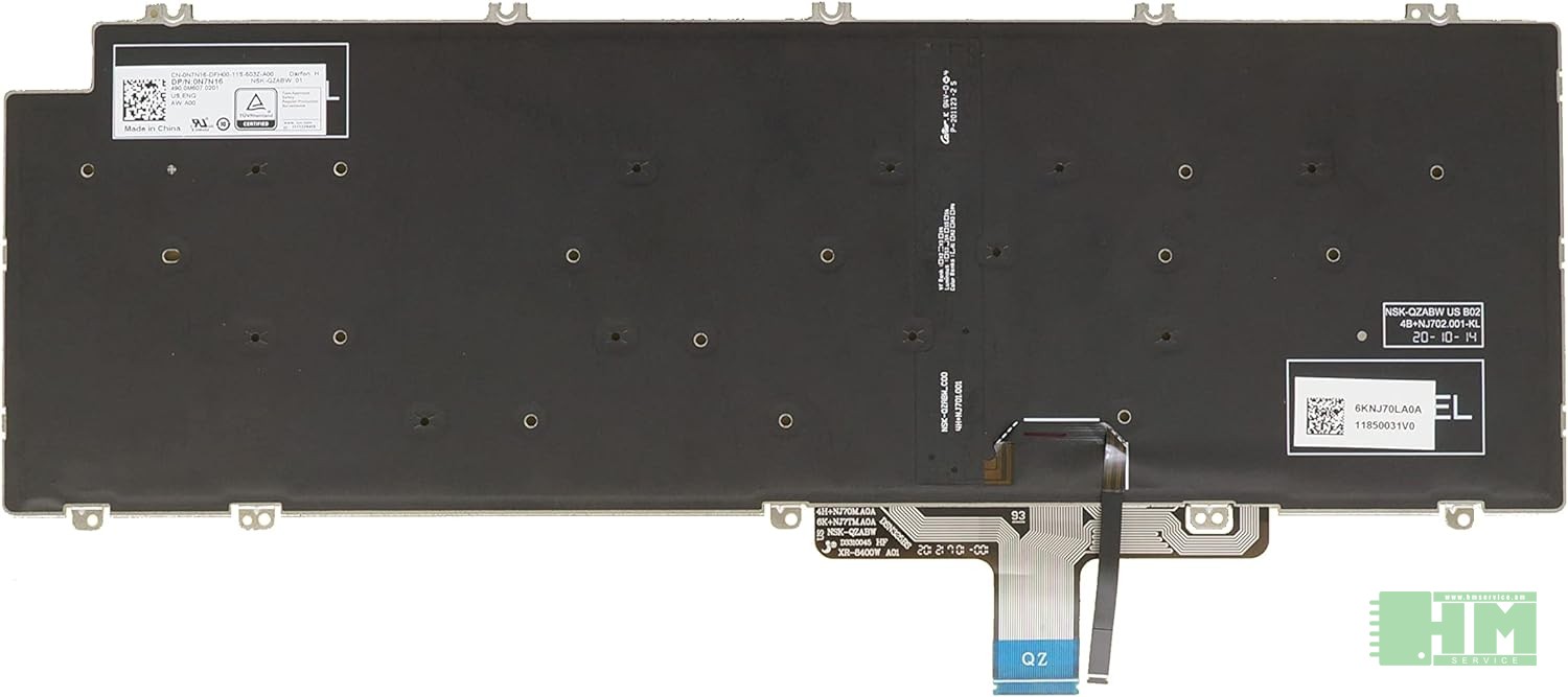 KEYBOARD DELL LATITUDE 5520, 5521, PRECISION 3560, 3561 (WITH BACKLIT ...